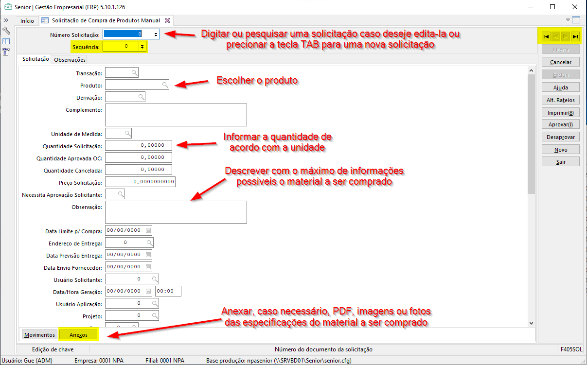 Processos NPA | Manual de Usuário